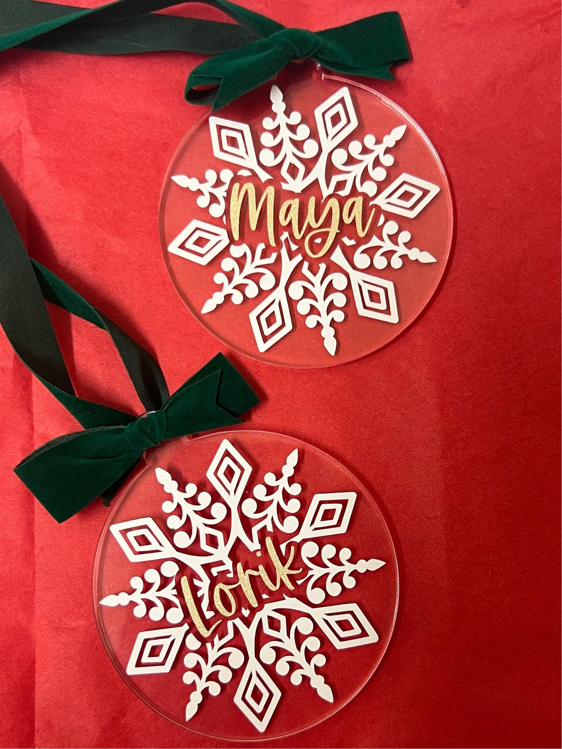 Custom Snowflake Acrylic Ornaments - Etsy