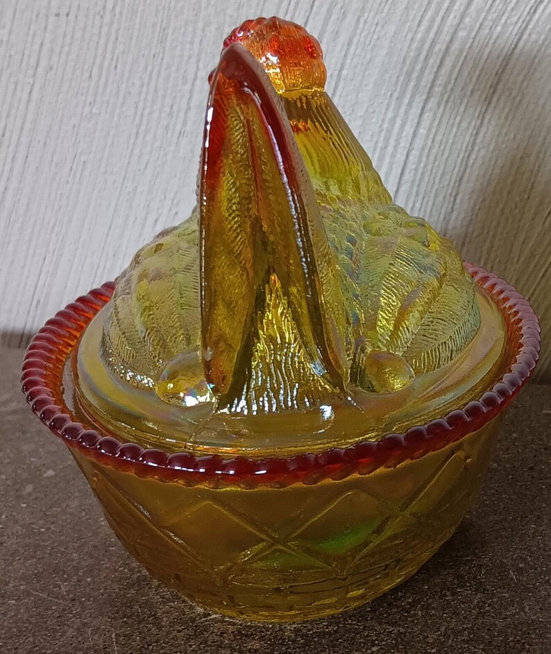 Covered Chicken Dish 2 Pc Hen on Nest - Westmoreland Glass Mould ...