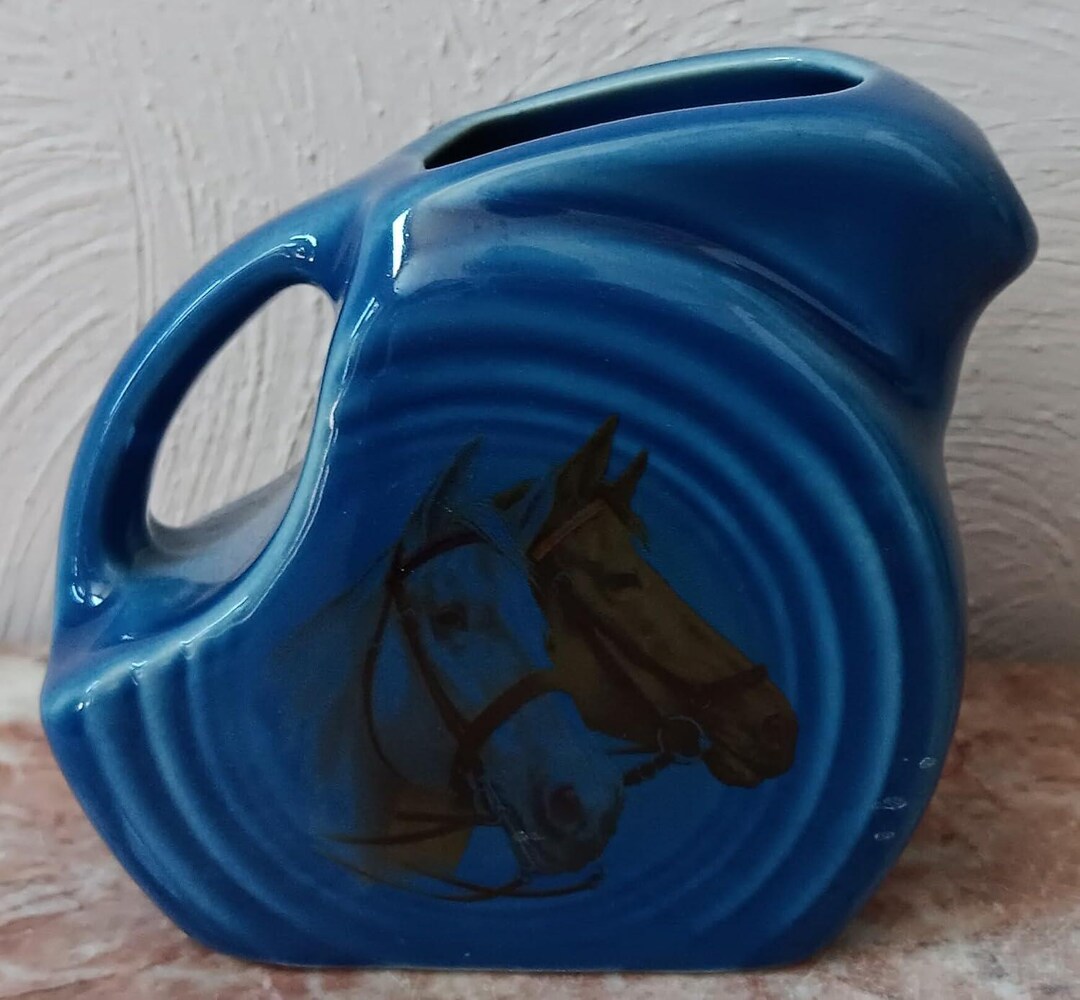 Fiesta Mini Disc Pitcher Lapis Blue W/ Horse Heads - HLC USA - Etsy
