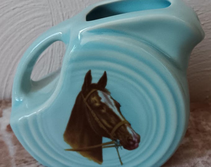 Fiesta Mini Disc Pitcher - Sky Blue W/ Horse Head - HLC USA - Etsy
