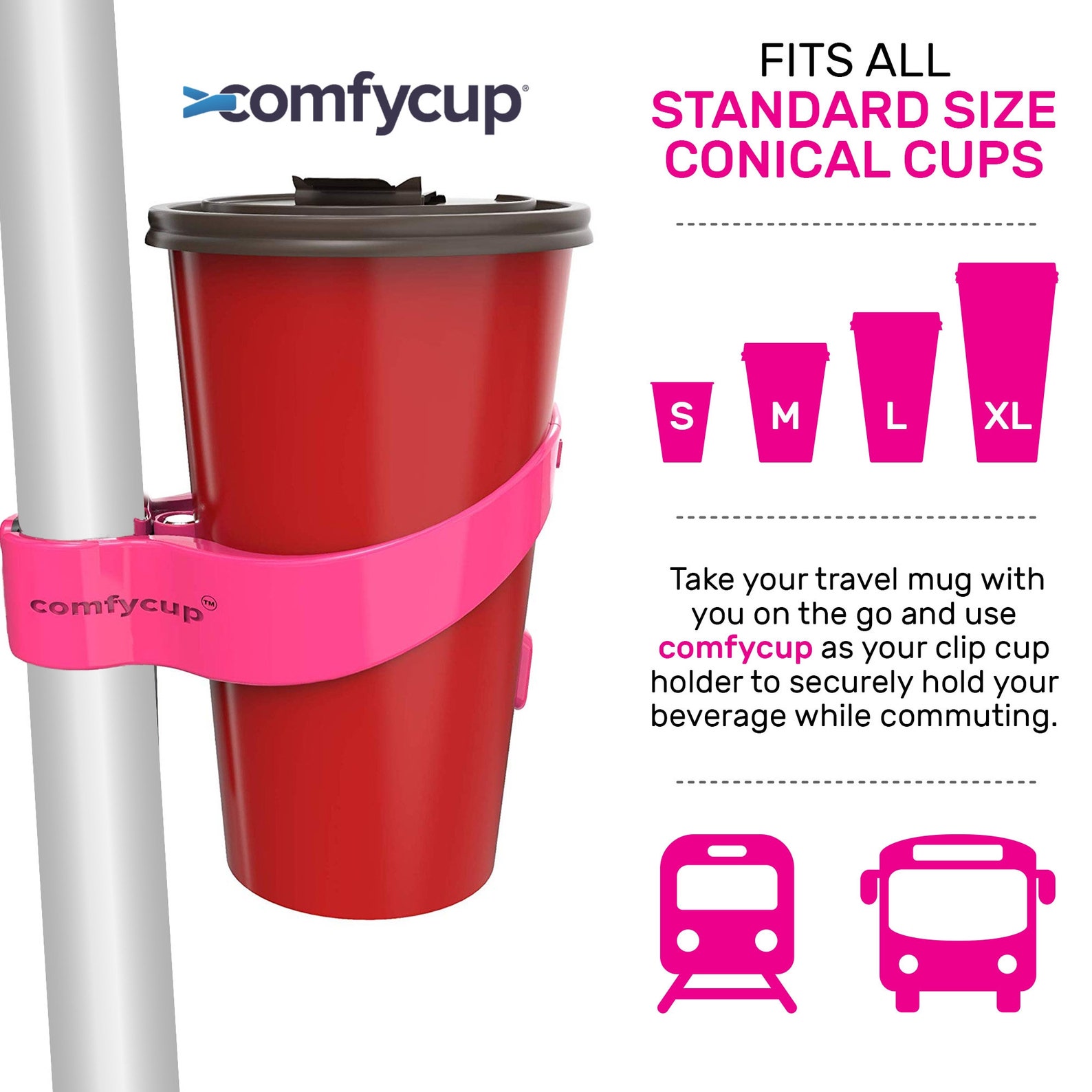 Portable Public Transportation Cup Holder for Daily Commute | Fits ...
