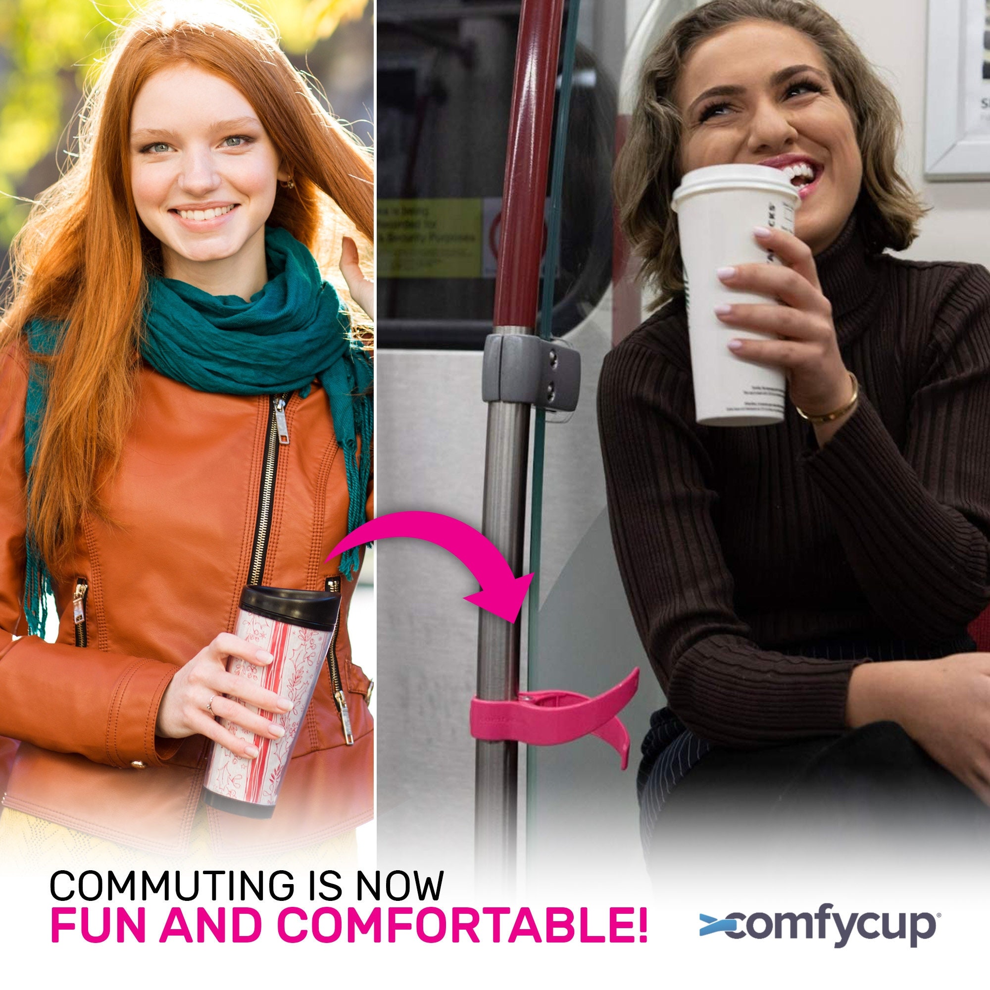 Portable Public Transportation Cup Holder for Daily Commute | Fits ...