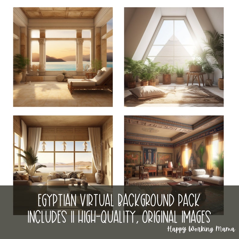 11 EGYPTIAN Images for Virtual Background, Pack of 11 Virtual Egyptian ...