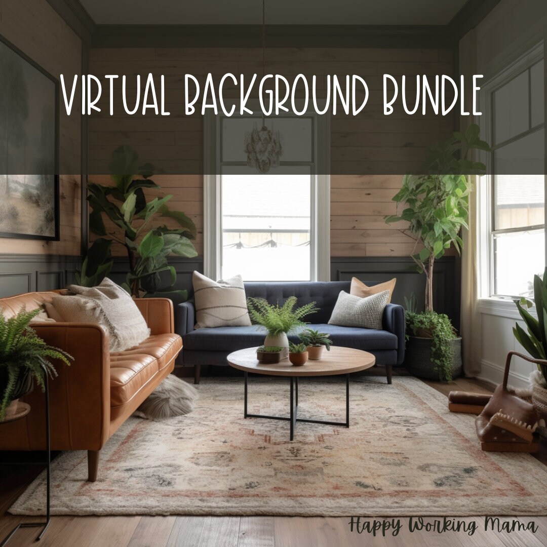 5 Virtual Background Images (BUNDLE) | 5 Original, Realistic Living ...