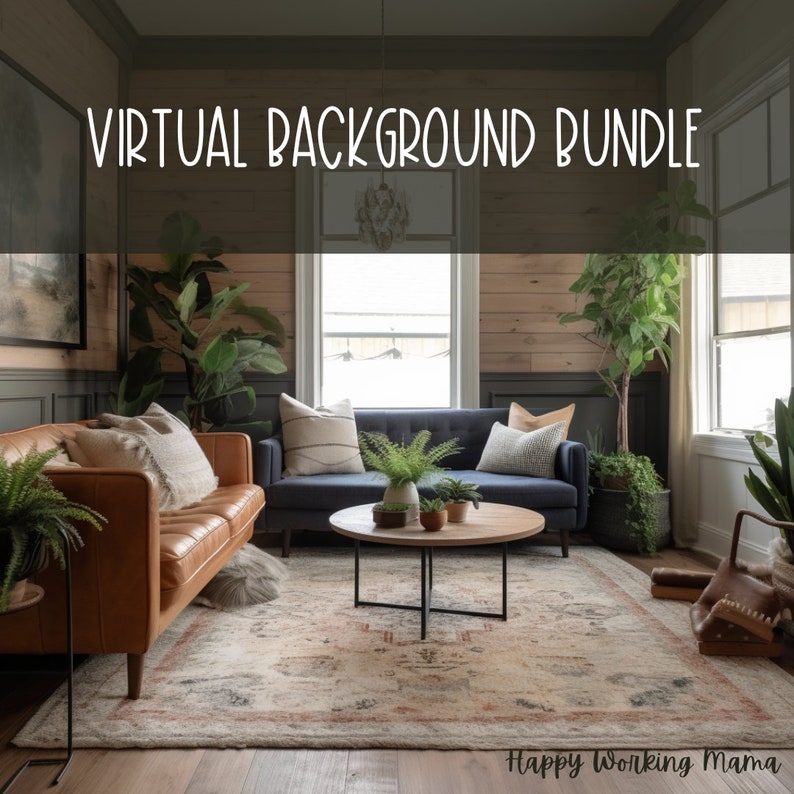 5 Virtual Background Images (BUNDLE) | 5 Original, Realistic Living ...