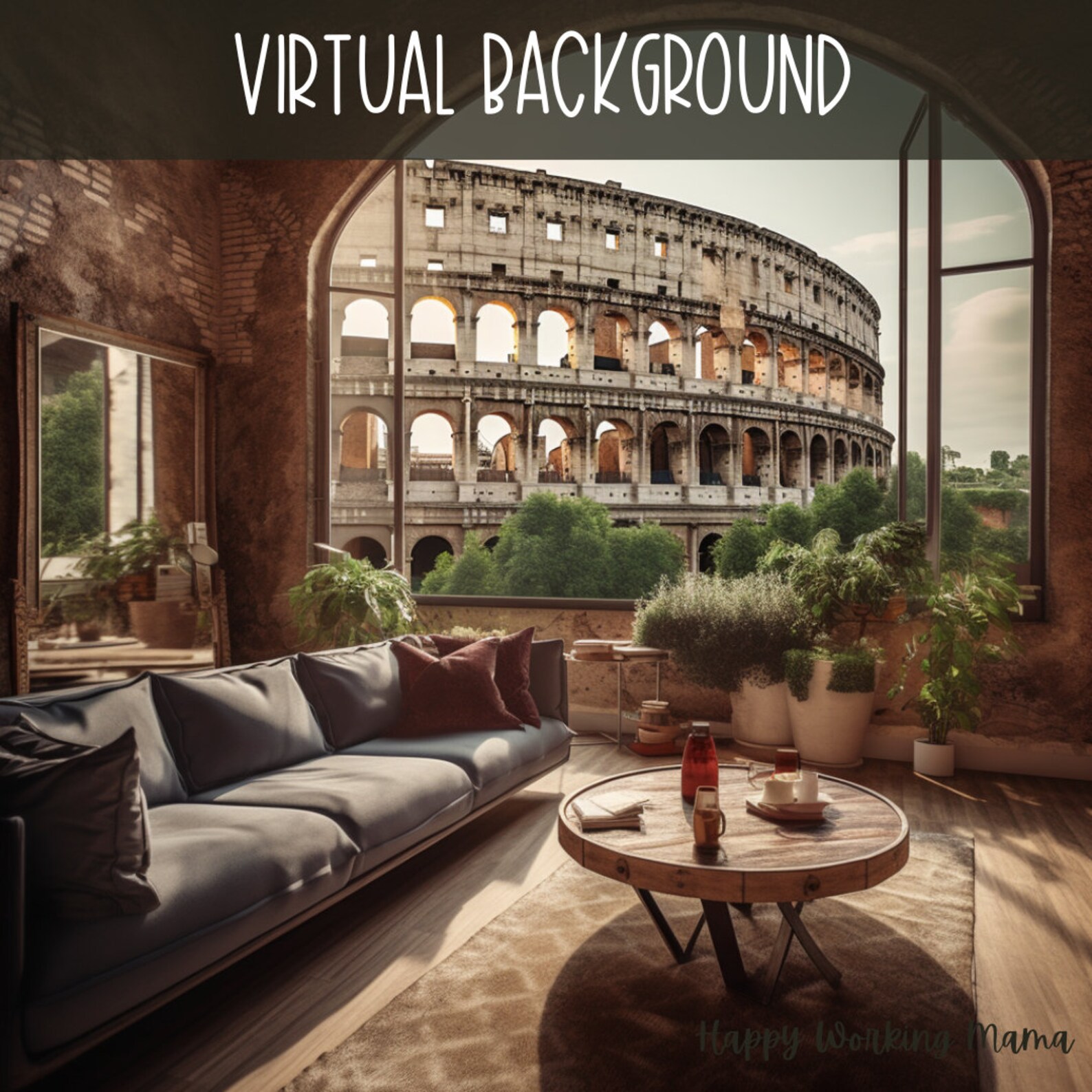 7 ITALIAN Images for Virtual Background, Pack of 7 Virtual Italian ...