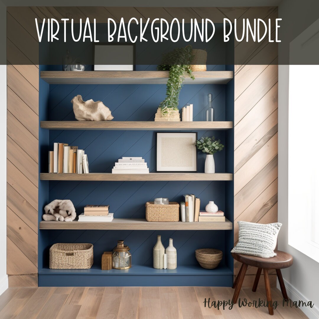 5 Virtual Background Images (BUNDLE) | 5 Original, Realistic Living ...