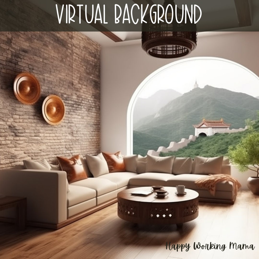 7 CHINESE Living Room Images for Virtual Background, Pack of 7 Virtual ...