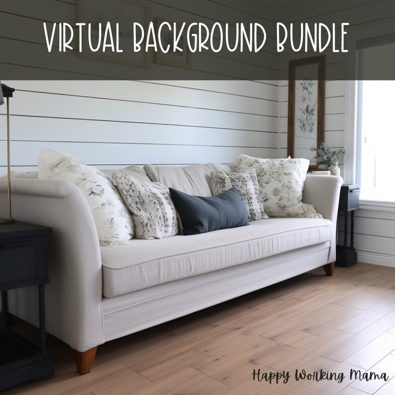 5 Virtual Background Images (BUNDLE) | 5 Different, Realistic Living ...