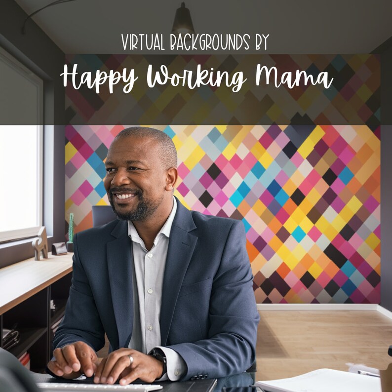 5 Office Virtual Background Images (BUNDLE) | 5 Original Work ...