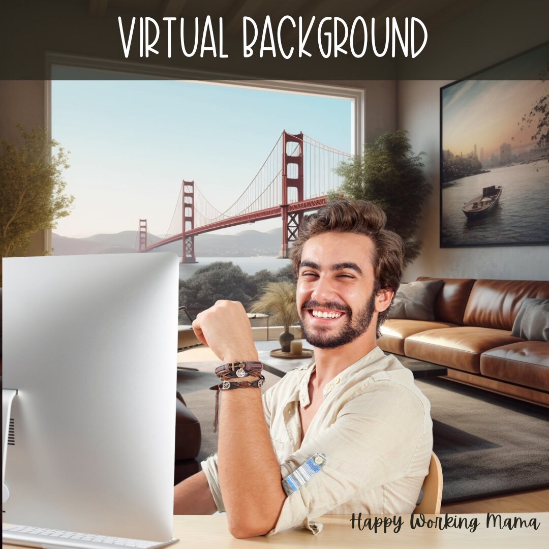 Professional Virtual Background Image | Golden Gate Bridge Background ...