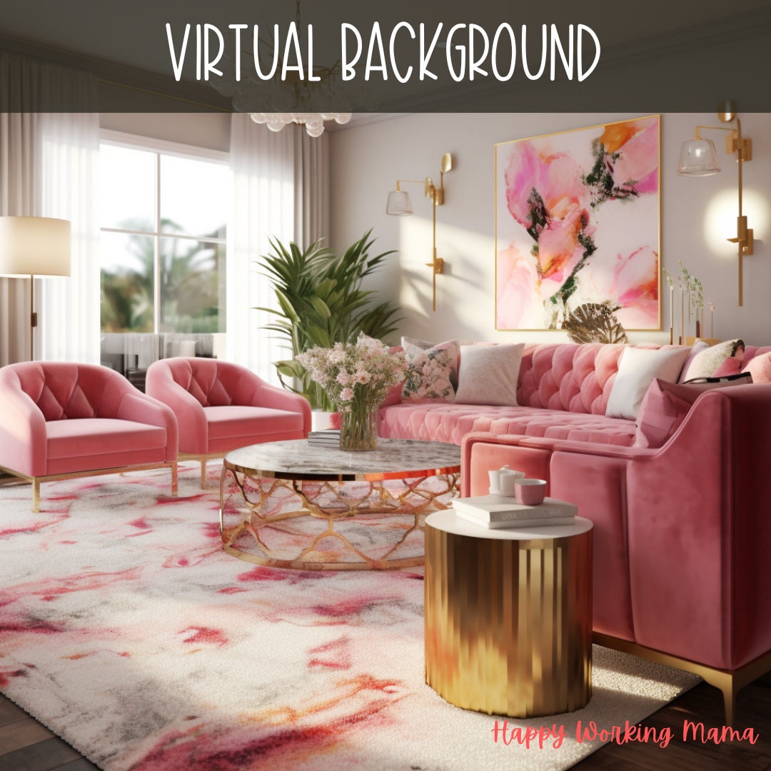 Modern Chic Virtual Background Image for Working at Home | Background ...