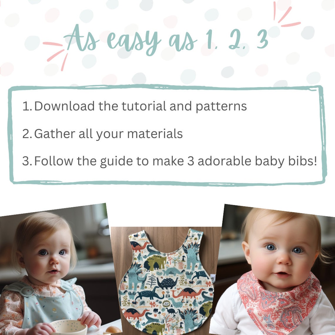 DIY Baby Bib Tutorial With Patterns 3 Bib Styles Tutorials & Patterns ...