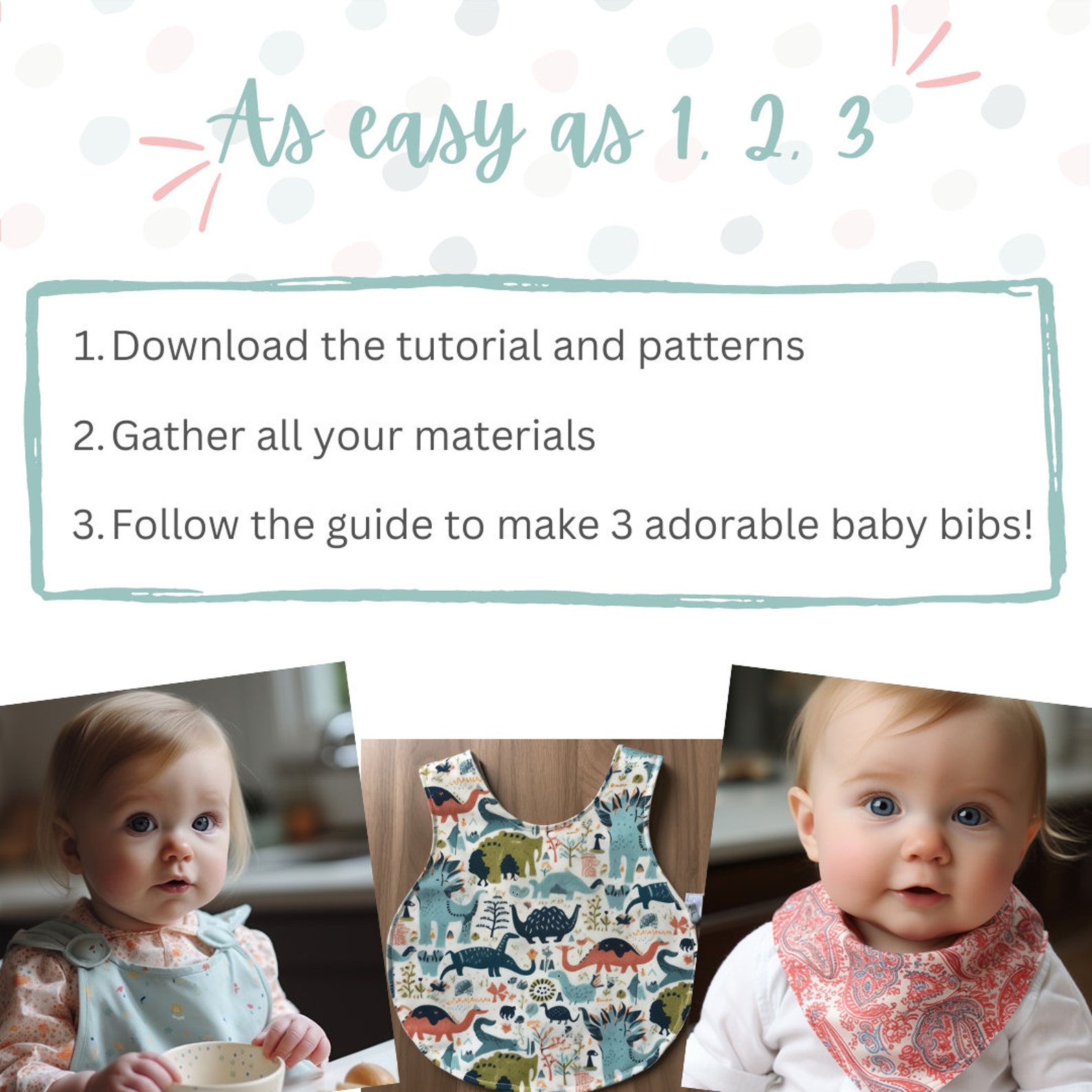 DIY Baby Bib Tutorial With Patterns 3 Bib Styles Tutorials & Patterns ...