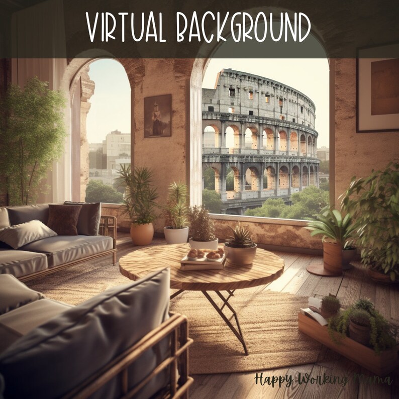 7 ITALIAN Images for Virtual Background, Pack of 7 Virtual Italian ...