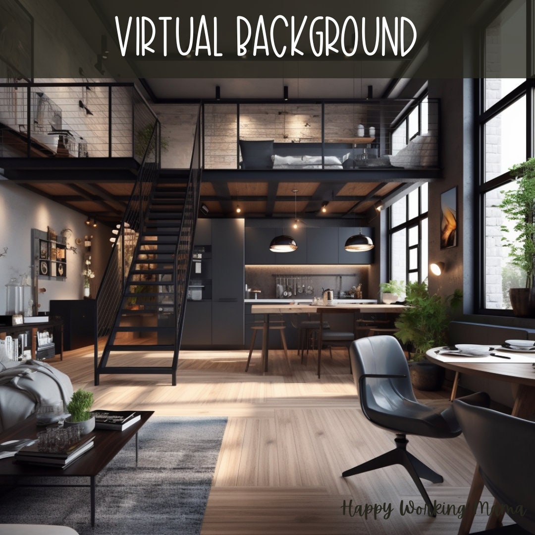 Studio Loft Background Image for Zoom Meetings | Modern Style ...