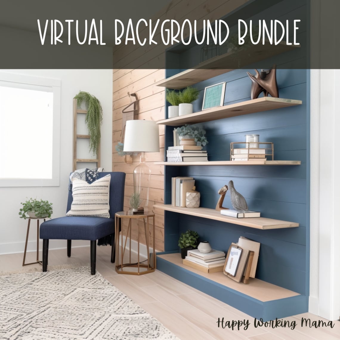 5 Virtual Background Images (BUNDLE) | 5 Original, Realistic Living ...