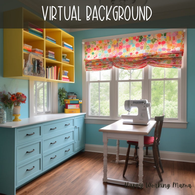 7 Craft Room Images for Virtual Background, Pack of 7 Virtual Home ...