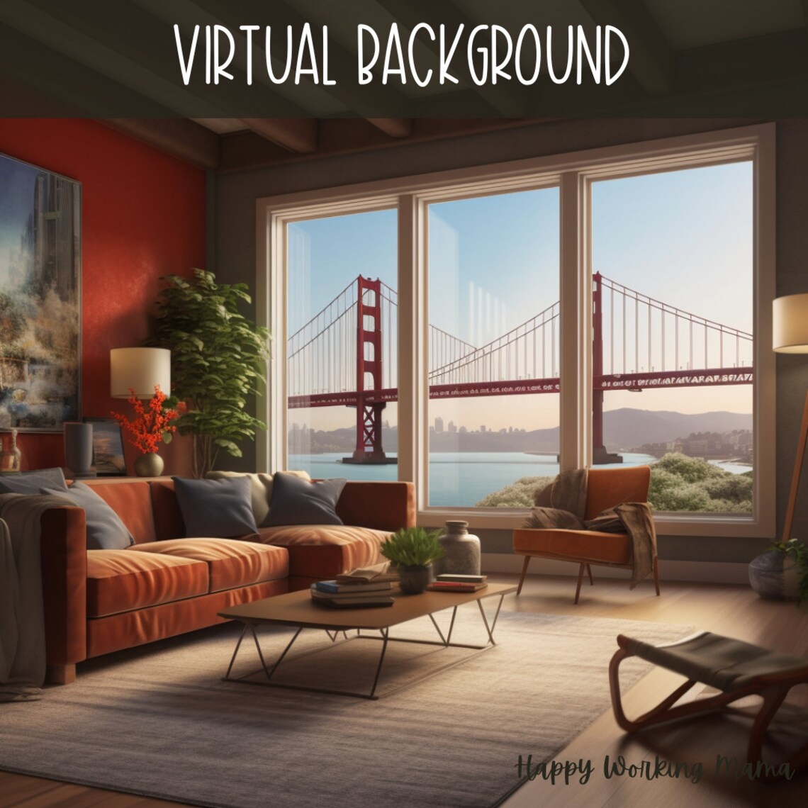 Golden Gate Bridge Background Image for Zoom Meetings San Fran ...