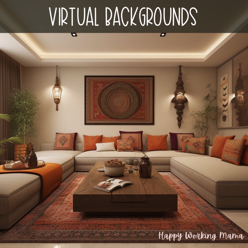 14 INDIAN Living Room Images for Virtual Background | Pack of 14 Zoom ...