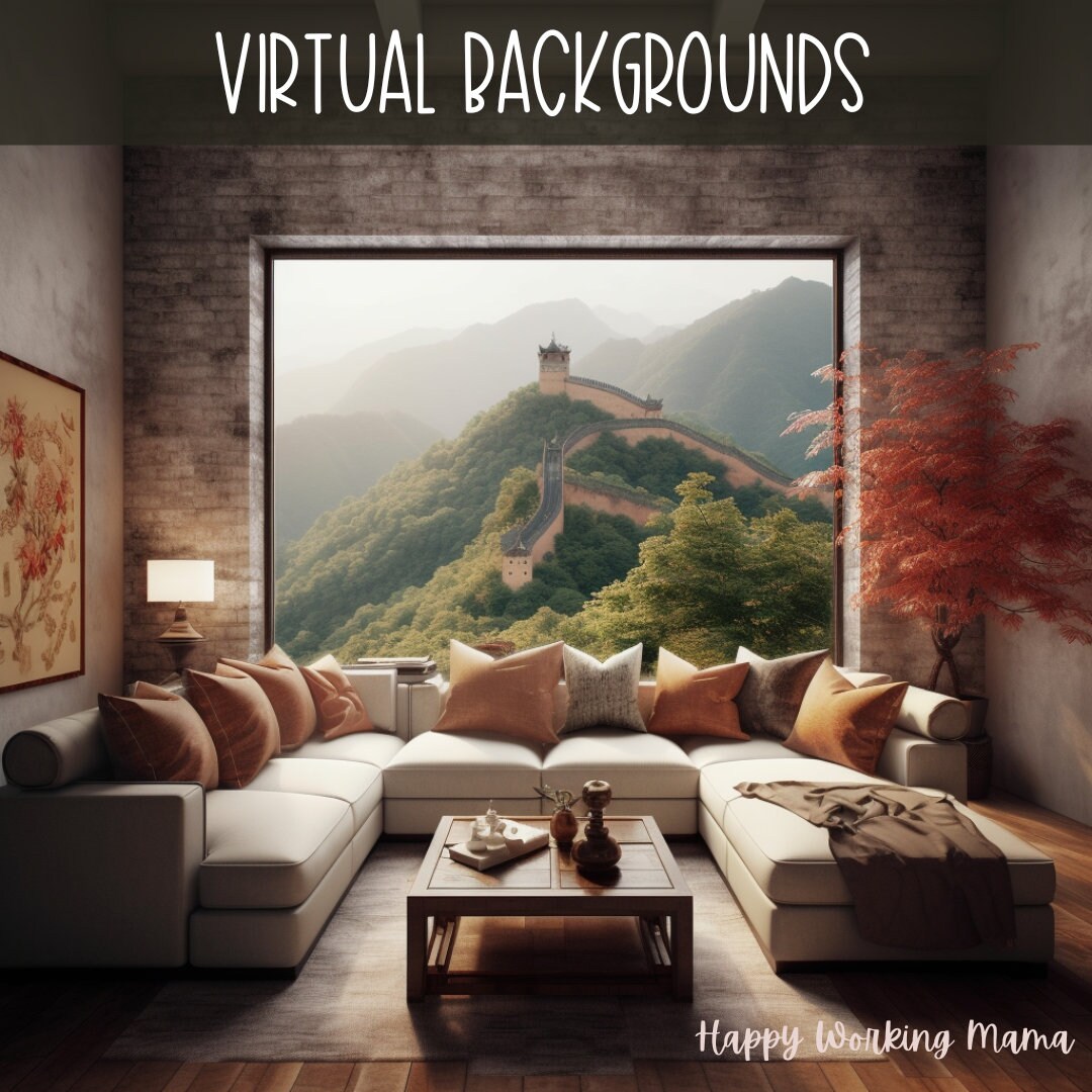 7 CHINESE Living Room Images for Virtual Background, Pack of 7 Virtual ...