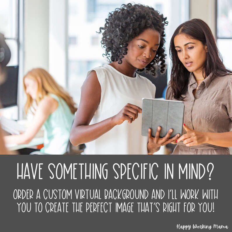 CUSTOM Virtual Background Image for Digital Backdrops, Zoom Meetings - Etsy