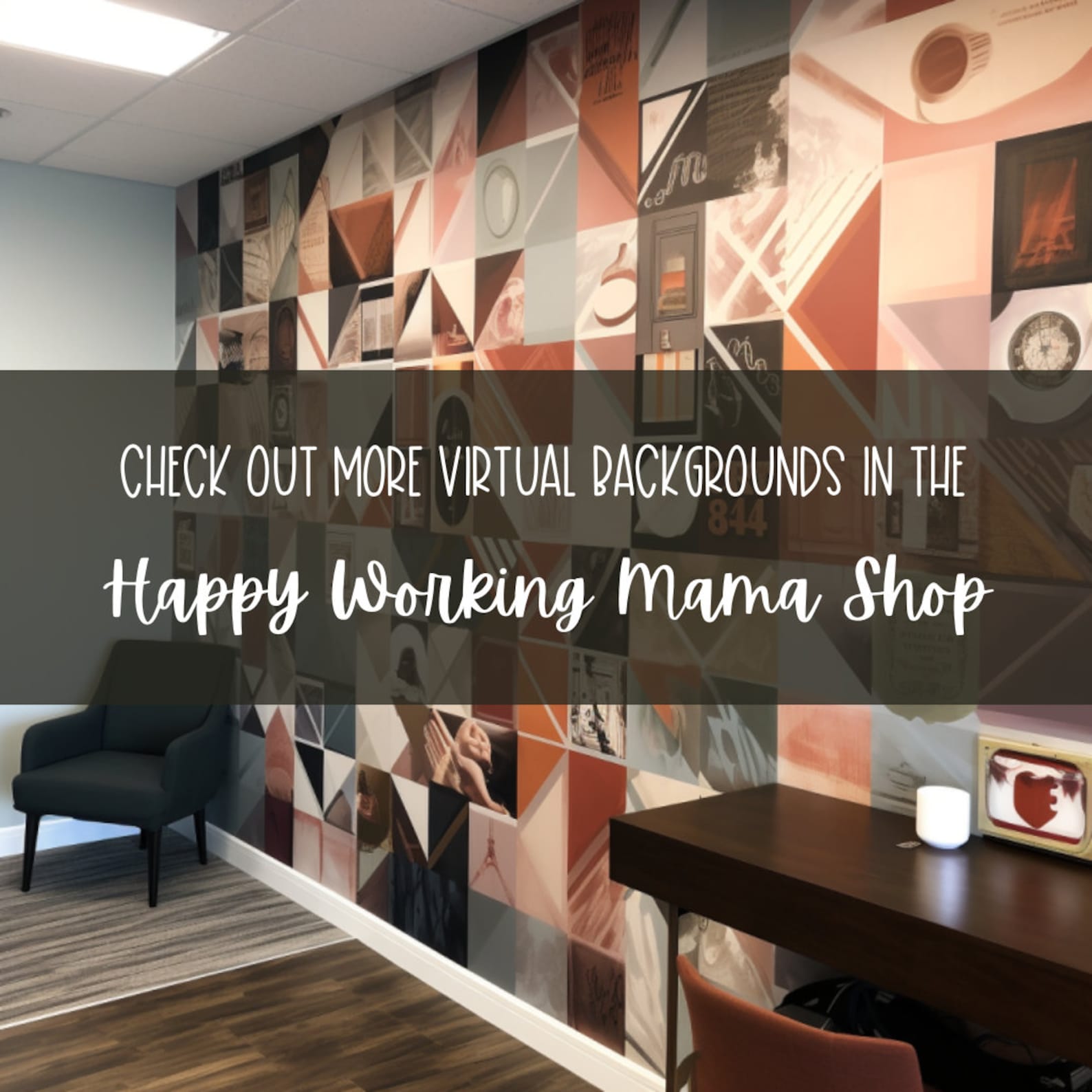5 Office Virtual Background Images (BUNDLE) | 5 Original Work ...