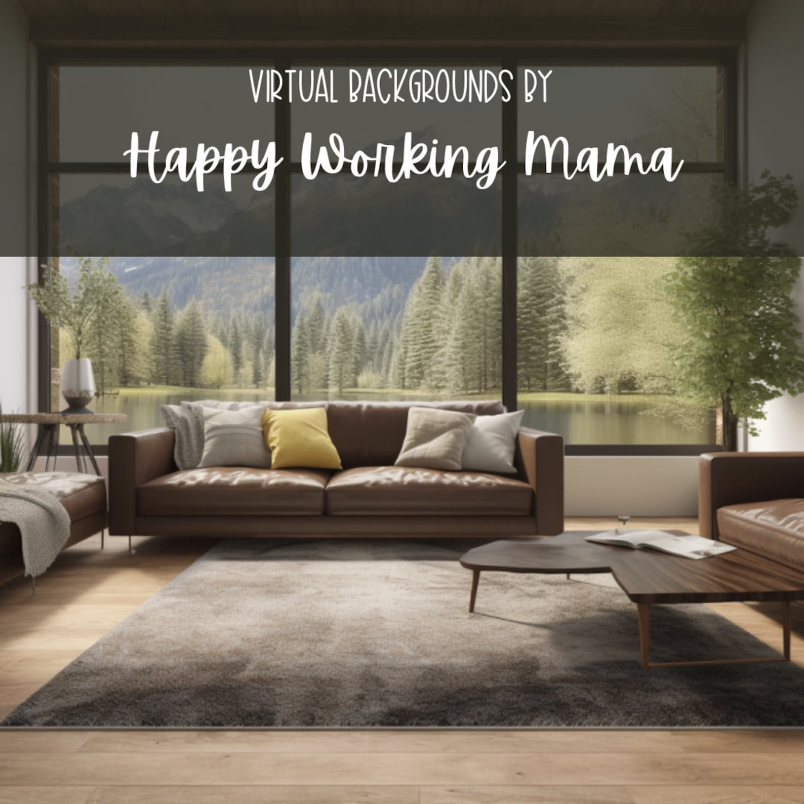 Rustic Virtual Background Images (BUNDLE) | 5 Original, Rustic Living ...