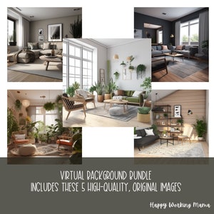 5 Virtual Background Images (BUNDLE) | 5 Original Backgrounds for ...