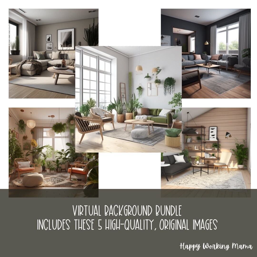 5 Virtual Background Images (BUNDLE) | 5 Original Backgrounds for ...