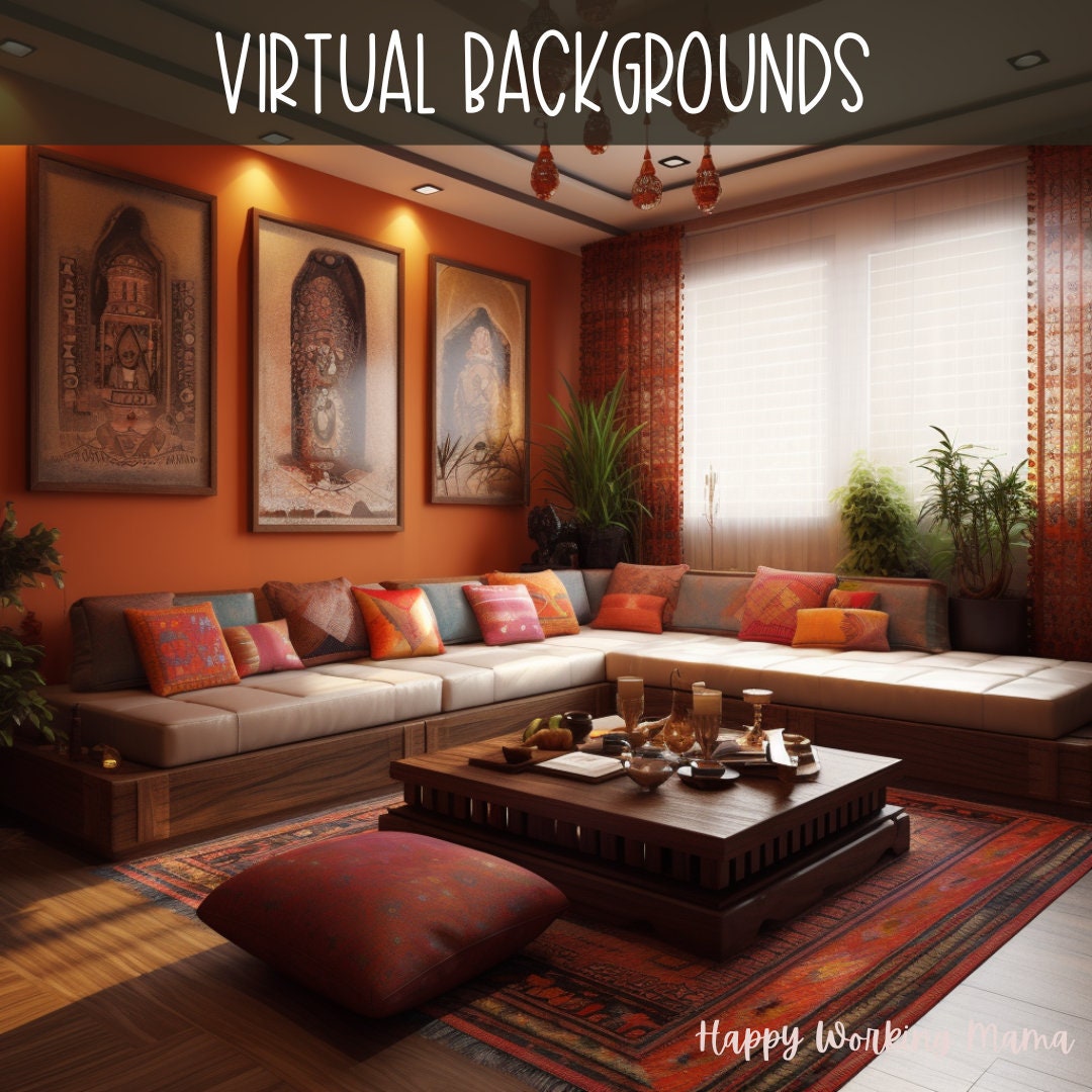 14 INDIAN Living Room Images for Virtual Background | Pack of 14 Zoom ...