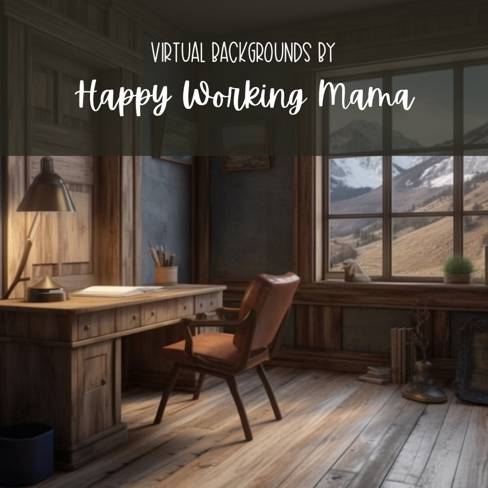 Rustic Virtual Background Images (BUNDLE) | 5 Original, Rustic Living ...
