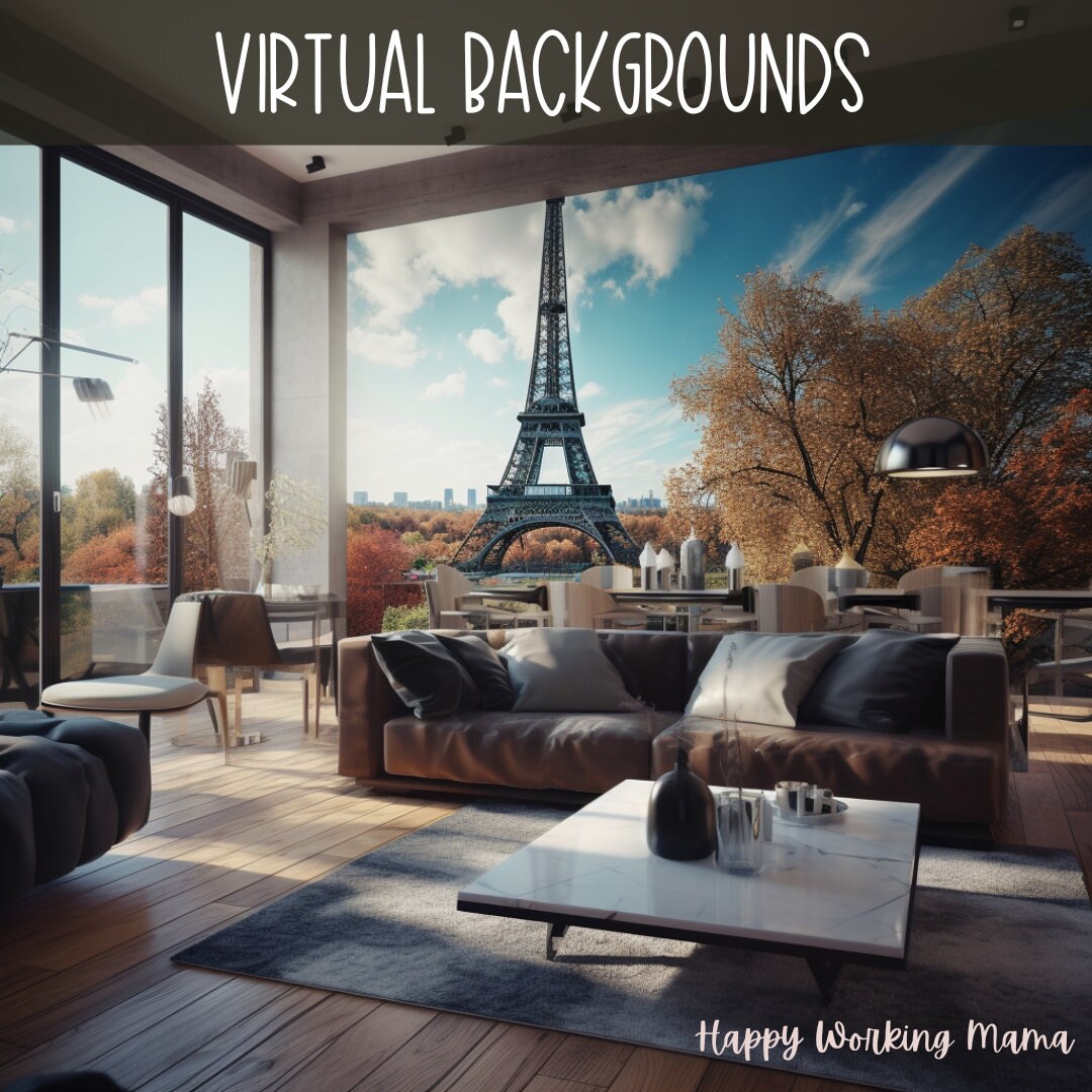 10 FRENCH Living Room Images for Virtual Background, Pack of 10 Zoom ...