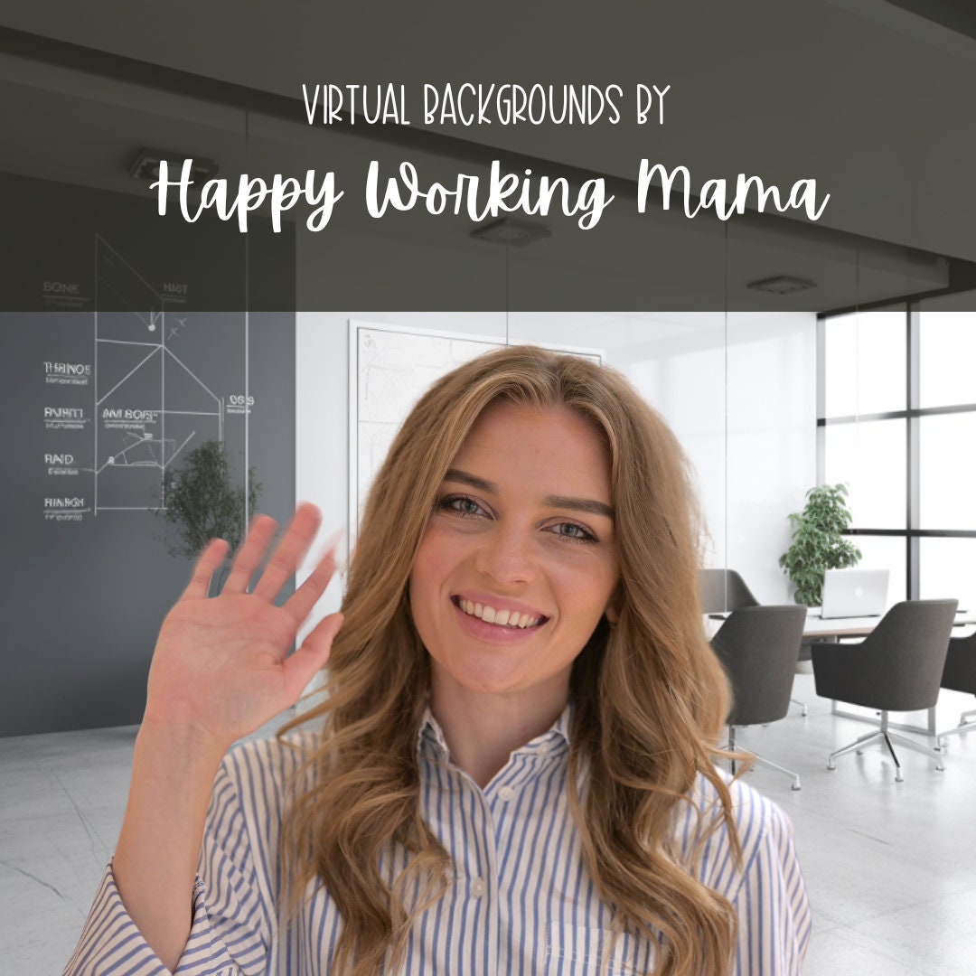 5 Office Virtual Background Images (BUNDLE) | 5 Original Work ...