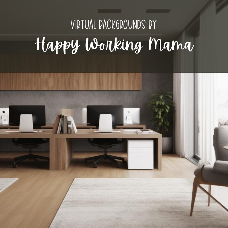 5 Office Virtual Background Images (BUNDLE) | 5 Original Work ...