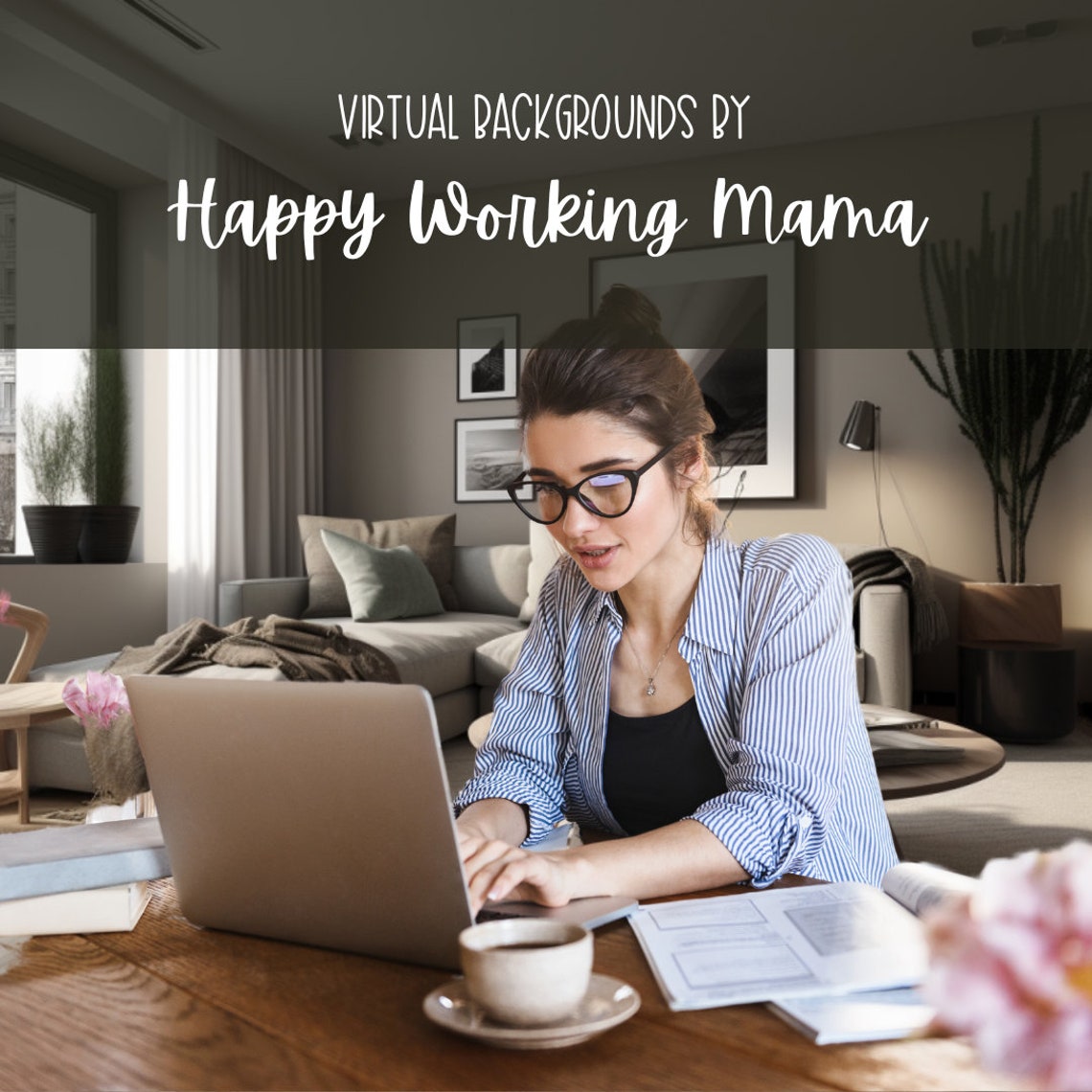 5 Virtual Background Images BUNDLE 5 Original Backgrounds for Virtual ...