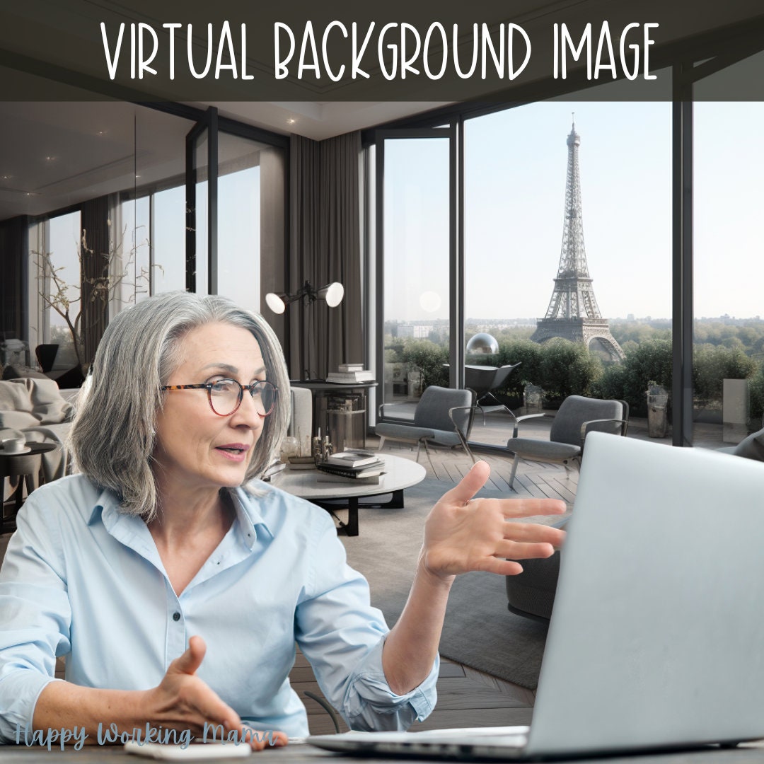 Virtual Background Image | French Style Living Room Background for Zoom ...