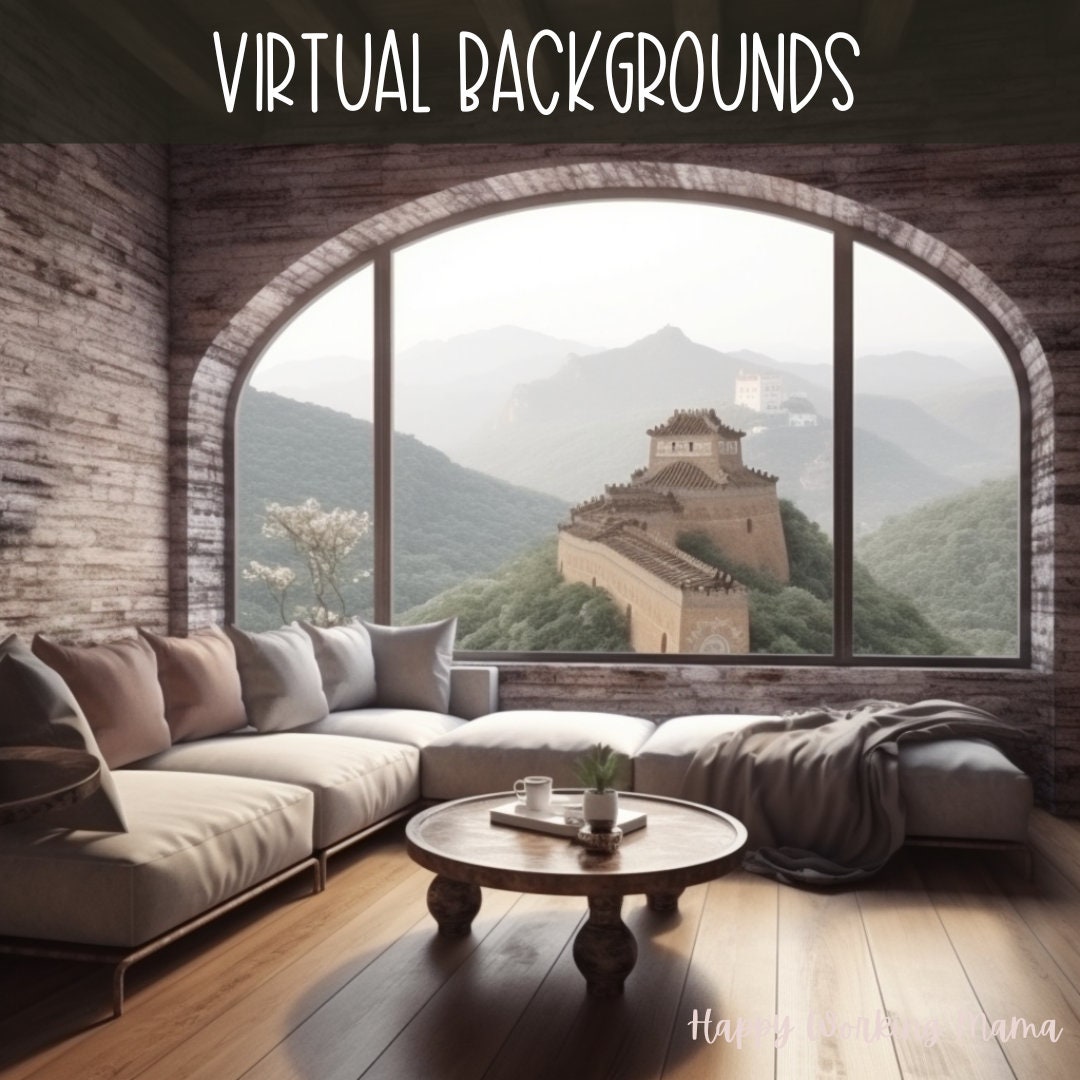 7 CHINESE Living Room Images for Virtual Background, Pack of 7 Virtual ...