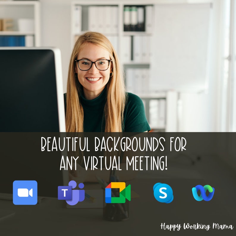 5 Virtual Background Images (BUNDLE) | 5 Different, Realistic Living ...