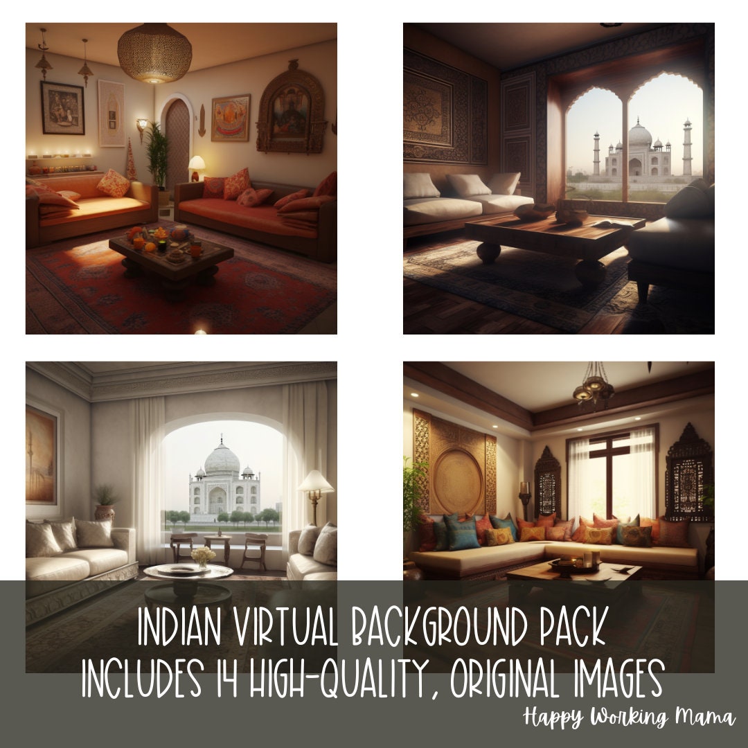 14 INDIAN Living Room Images for Virtual Background | Pack of 14 Zoom ...