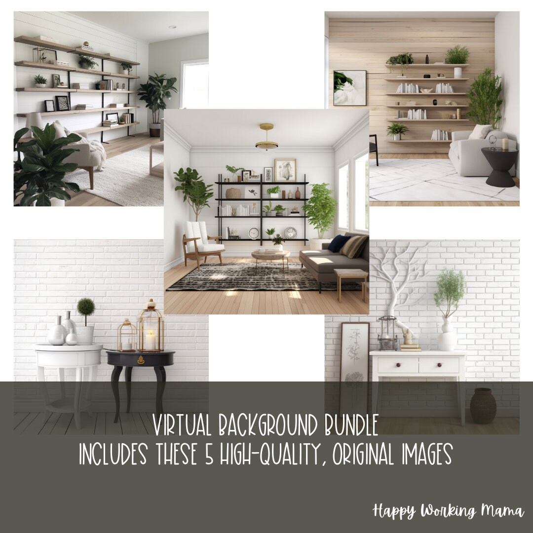 5 Minimalist Virtual Background Images (BUNDLE) | 5 Original Minimalist ...