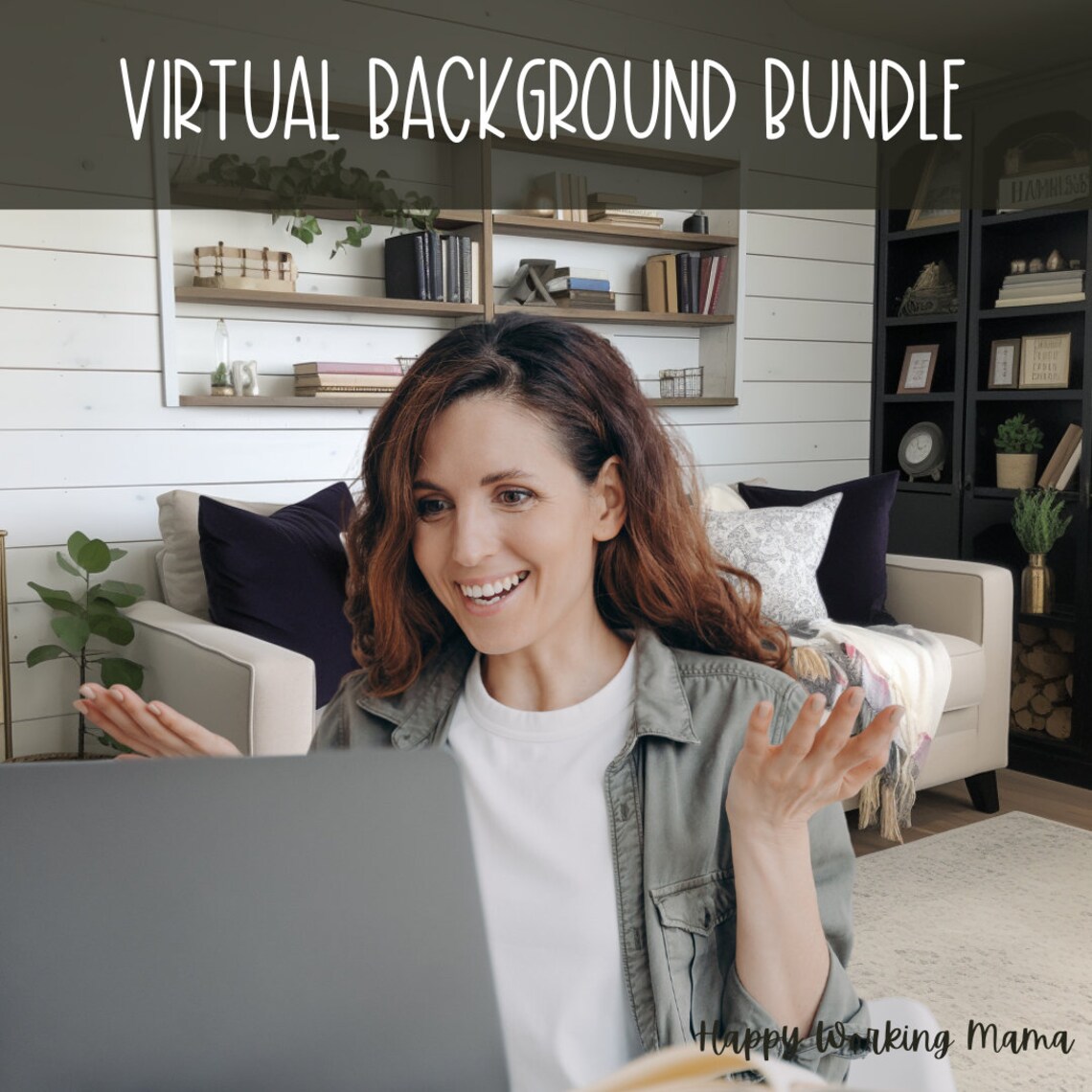 5 Virtual Background Images (BUNDLE) | 5 Different, Realistic Living ...