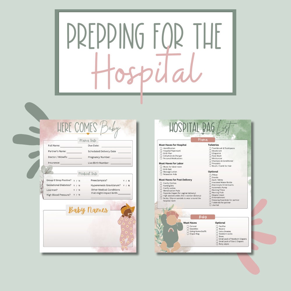 Customizable Birth Plan With Labor After-birth Postpartum - Etsy