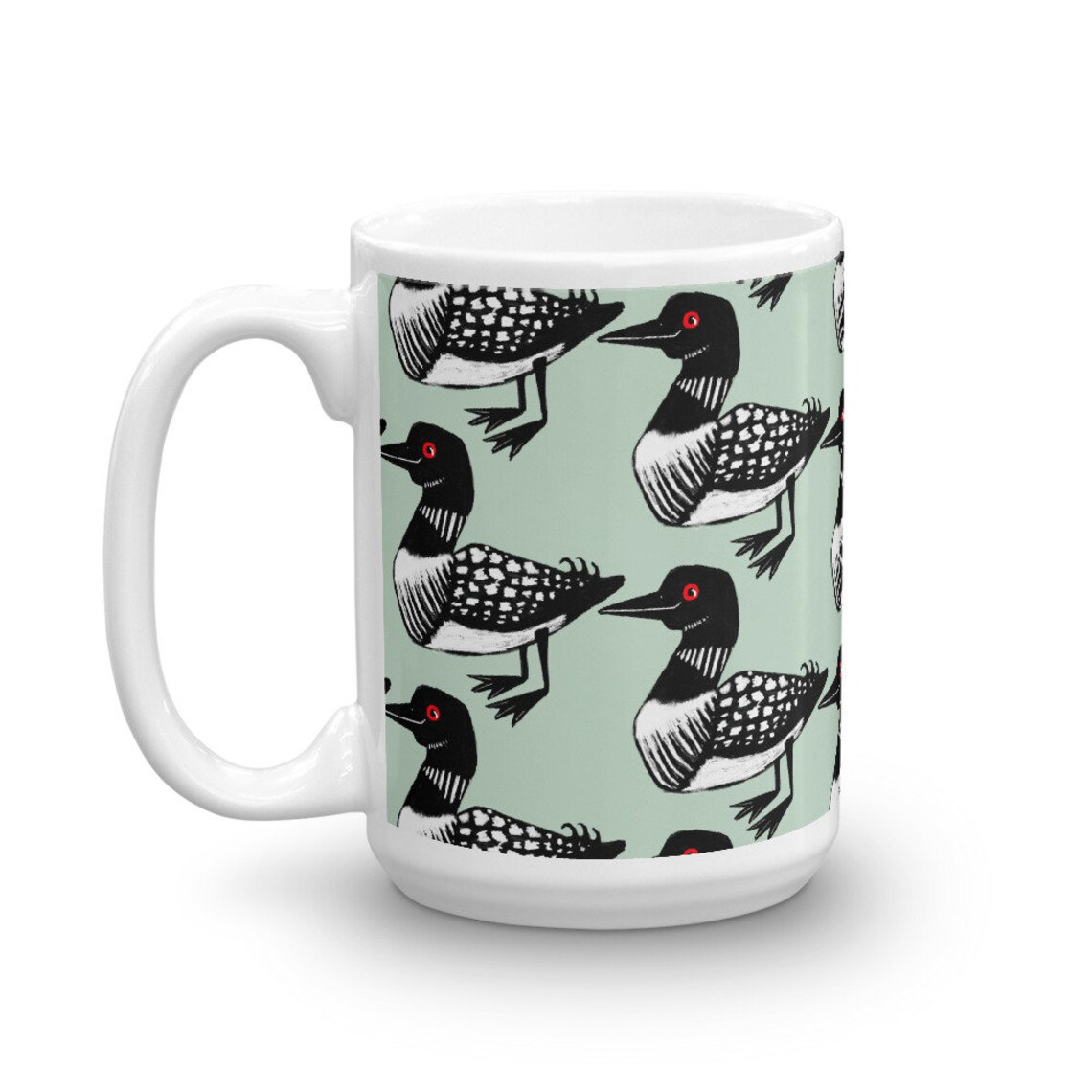Adirondack Loon / Bird Nature Mountain Cabin Lake House Camp Ceramic ...
