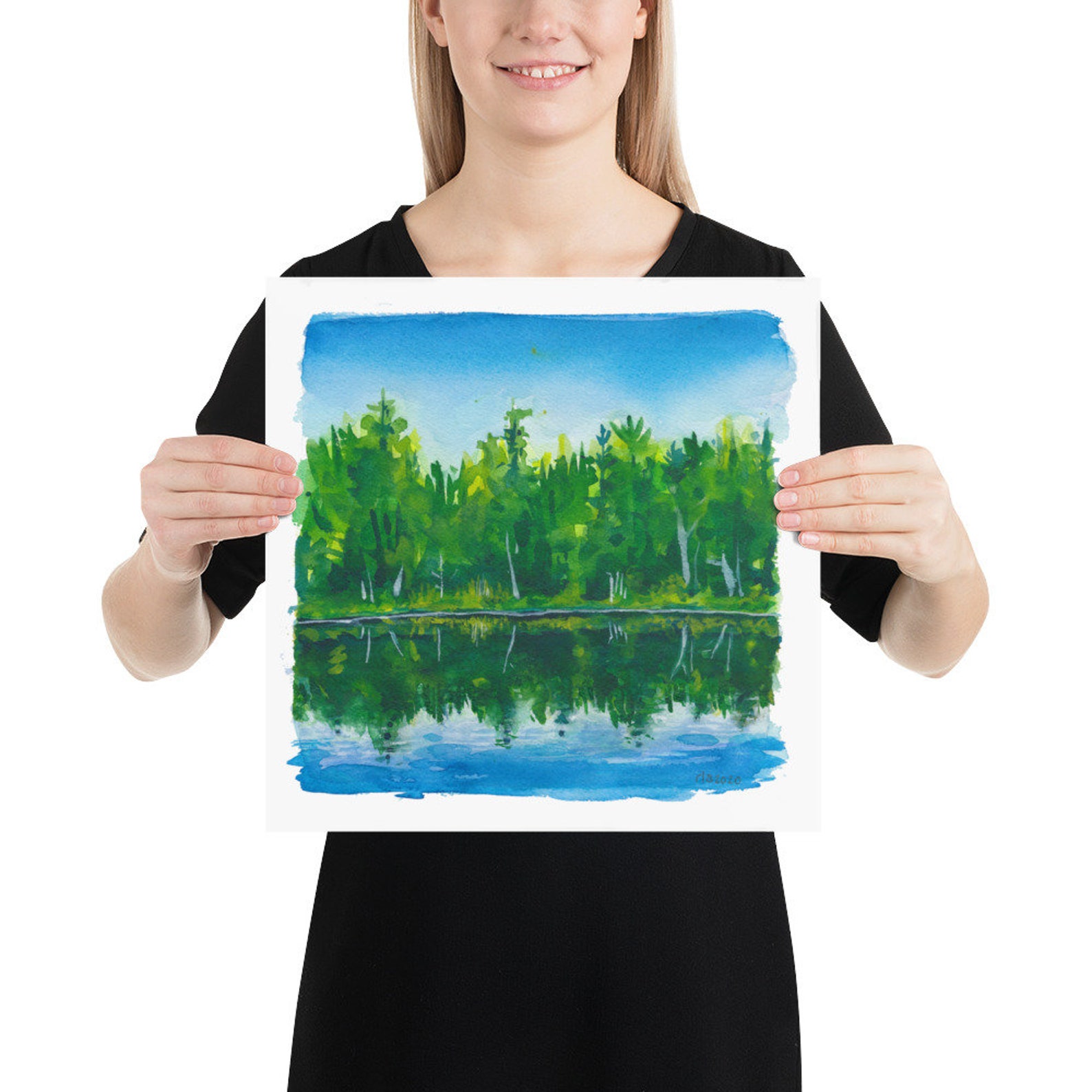 Reflection on Simkins Pond / Adirondack Paul Smiths Forest Lake Outdoor ...