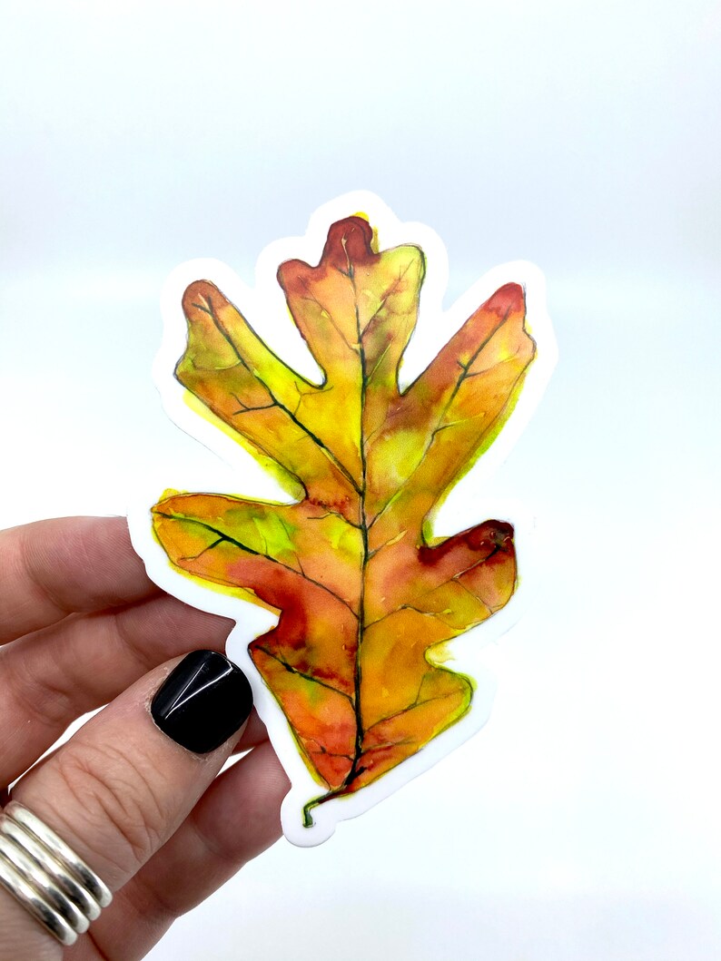 Oak Leaf Sticker / Adirondacks Mountain Life Autumn High Peaks 46er ...
