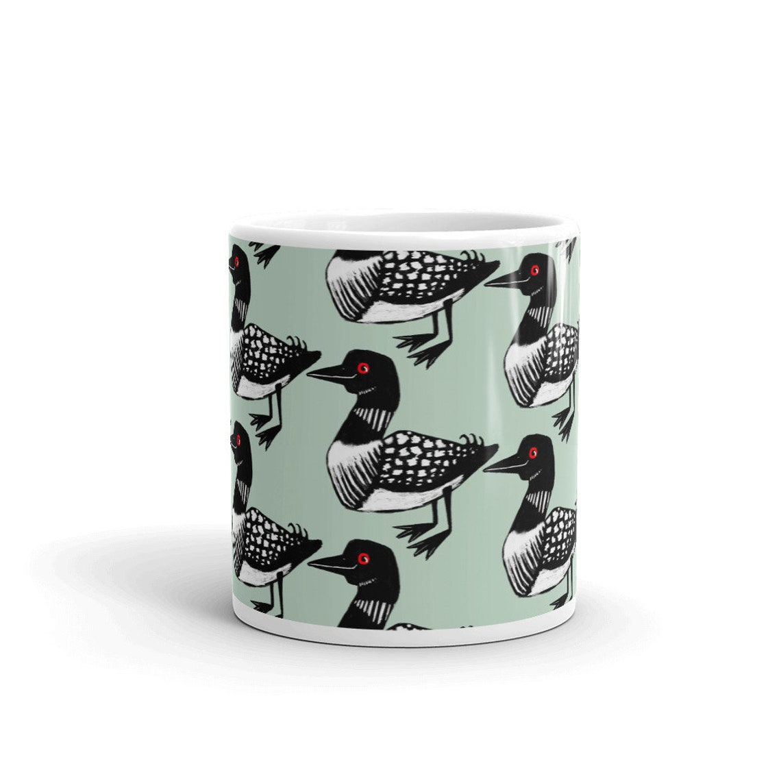 Adirondack Loon / Bird Nature Mountain Cabin Lake House Camp Ceramic ...