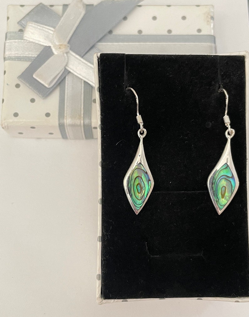 Gorgeous Natural Green Paua Shell/abalone and 925 Sterling - Etsy UK