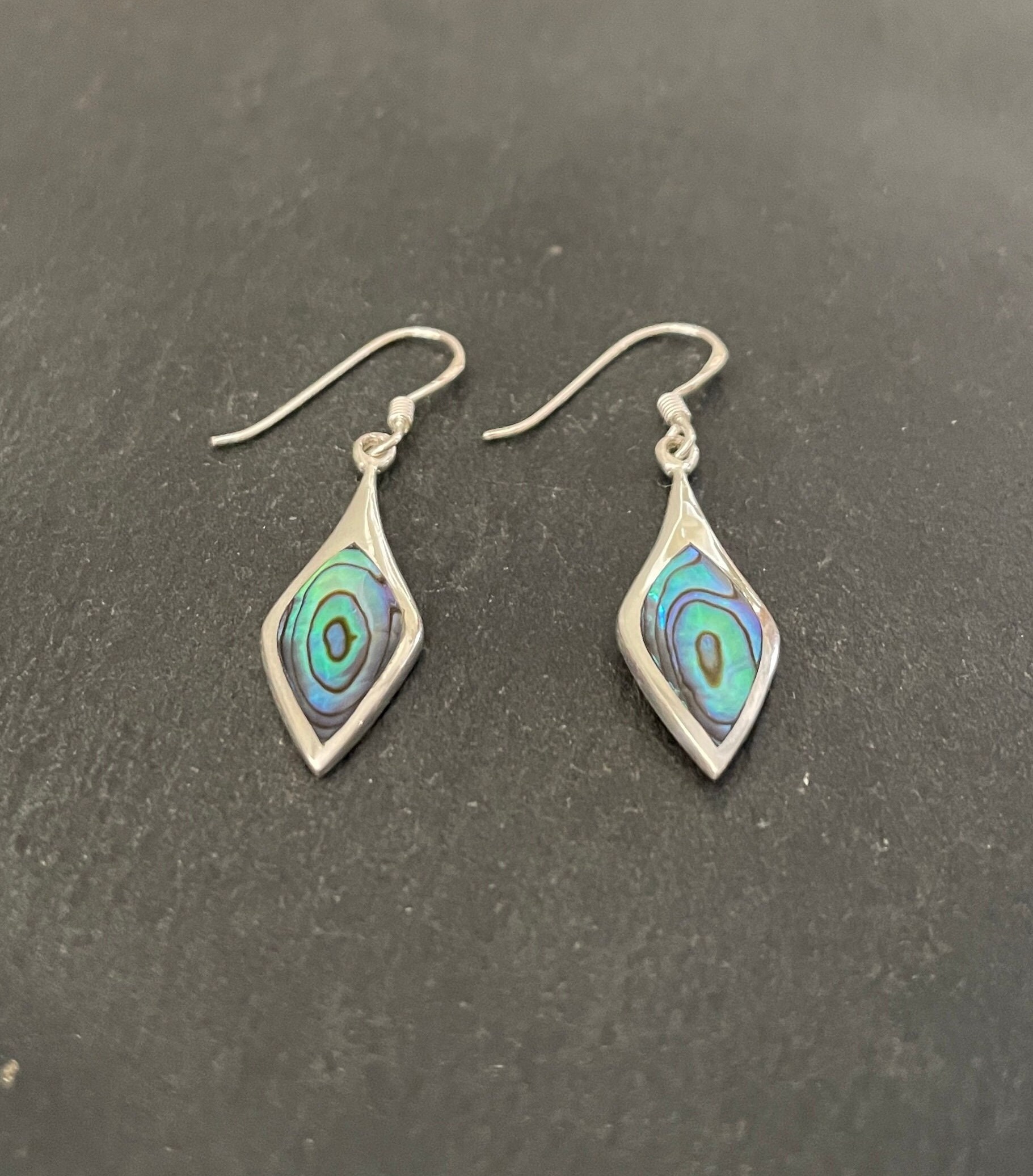 Gorgeous Natural Green Paua Shell/abalone and 925 Sterling - Etsy UK