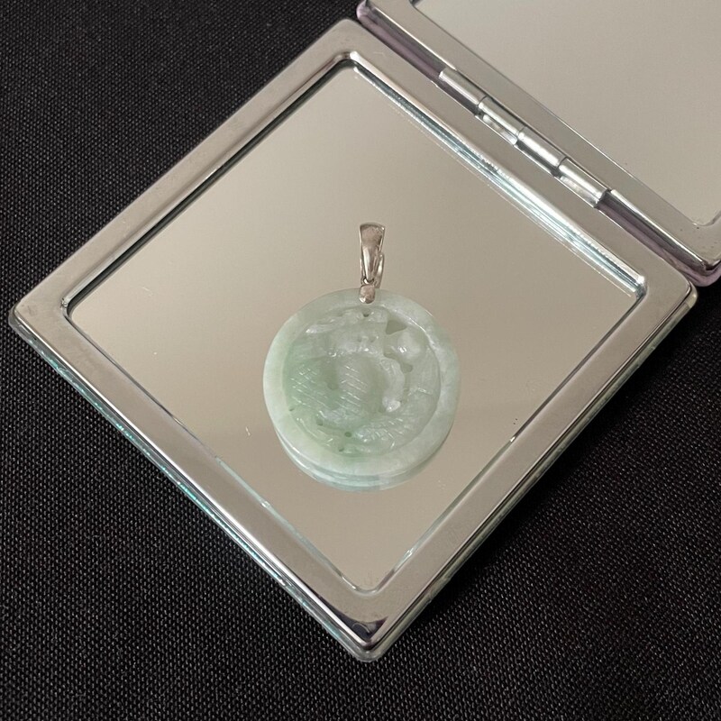 Jade Circle Pendant - Etsy